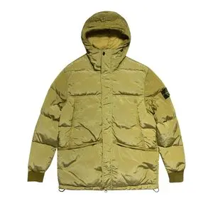 Stone Island Nylon Badge Logo Down Jacket 'dark Beige - Tan