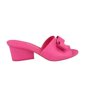 FERRAGAMO Valery Leather Mule With Bow Detailing