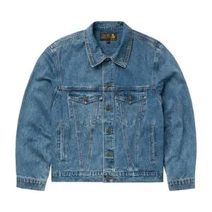 ONE OF THESE DAYS Denim Trucker Jacket 'washed Indigo