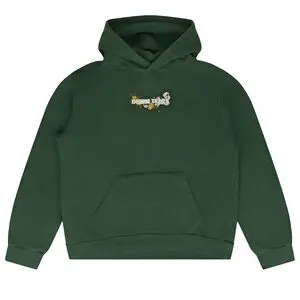 DENIM TEARS Embroidered Floral Logo Hoodie - Green