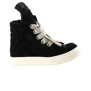 Rick Owens Jumbolace Geobasket Milk - Black