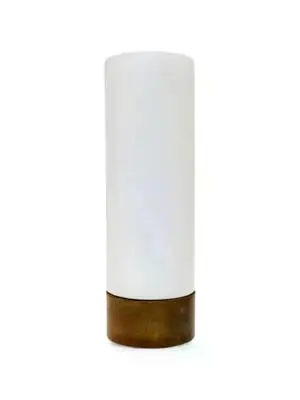 ENZO DE GASPERI Cylindrical Wooden-base Vase - White