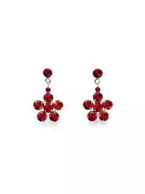 Simone Rocha Crystal Daisy Dangle Earrings