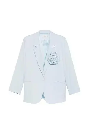 VICOLO Single-breasted Blazer With Floral Appliqu