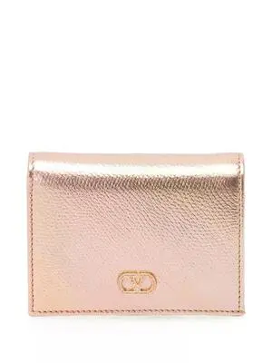 Valentino Garavani Vlogo Metallic Leather Wallet - Pink