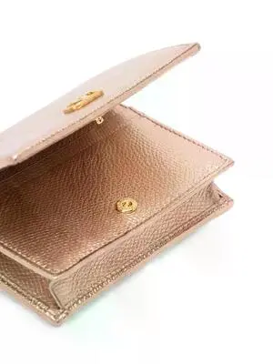 Valentino Garavani Vlogo Metallic Leather Wallet