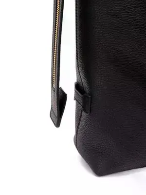 Dolce & Gabbana Logo Plaque Leather Tote Bag - Black