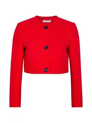 EMILIA WICKSTEAD Cropped Button-fastening Jacket