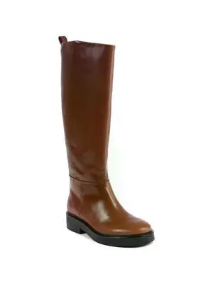 Tommy Hilfiger Leather Knee-high Boots With Zip Fastening