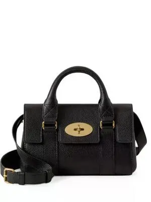 Mulberry Mini Bayswater Grained-leather Tote Bag - Black