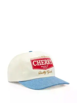 CHERRY LA Embroidered Logo Baseball Cap - Neutrals