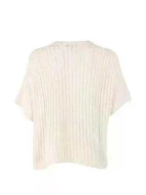 Antonelli Firenze Sequin Embellished Open-knit Sweater