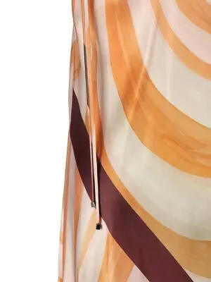Antonelli Firenze Abstract Print Silk Maxi Dress