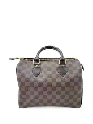 LOUIS VUITTON Speedy Damier Ebene Handbag - Brown