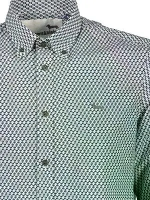 HARMONT & BLAINE Geometric-pattern Button-down Shirt