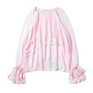 ESCALE Pastel Long-sleeve Blouse - Pink