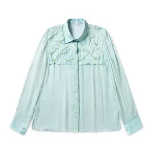 ESCALE Sheer Silk Shirt With Hand-done Embellishments