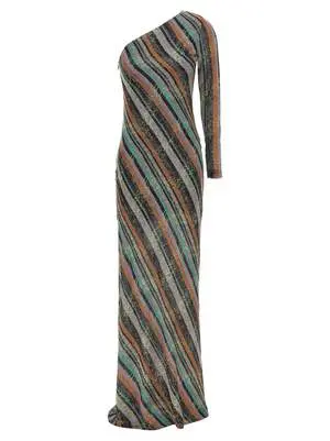 Missoni Irregular Zig Zag One-shoulder Dress - Multicolor