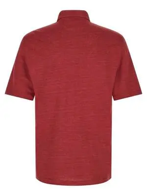 Brunello Cucinelli Polo Jersey Mélange - Red