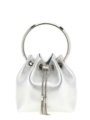 JIMMY CHOO Bon Bon' Bucket Bag - Silver