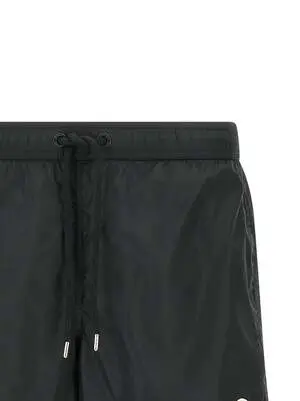 Moncler Logo Patch Swim Shorts - Black