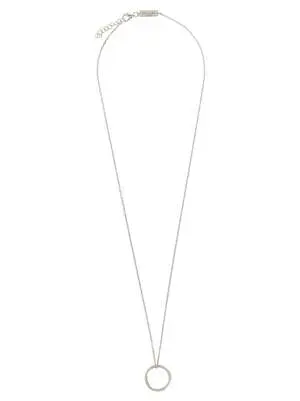 MAISON MARGIELA Engraved Logo Ring Pendant Necklace - Silver