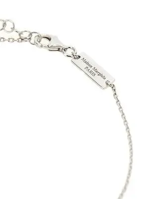 MAISON MARGIELA Engraved Logo Ring Pendant Necklace - Silver