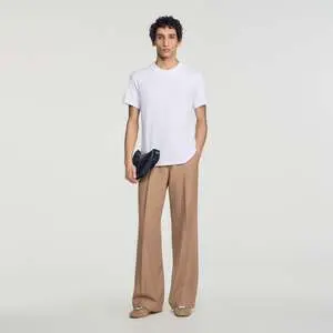 Sandro Cotton Logo T-shirt - White