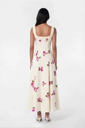 NICHOLAS Dina Floral Print Midi Dress
