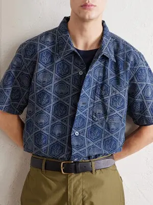 Ralph Lauren Printed Linen And Cotton-blend Shirt