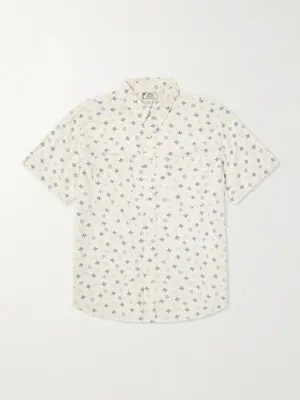 Ralph Lauren Printed Linen And Cotton-blend Shirt - Neutrals