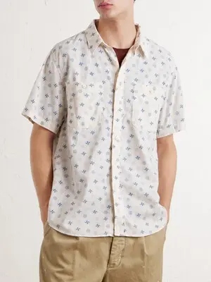Ralph Lauren Printed Linen And Cotton-blend Shirt