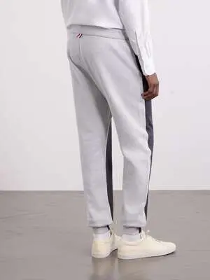 Thom Browne Tapered Striped Cotton-jersey Sweatpants