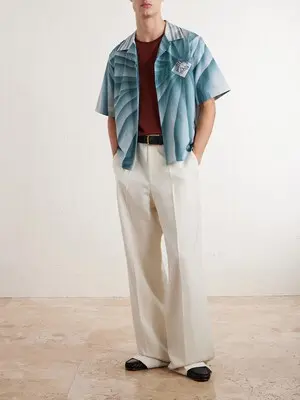 Versace Camp-collar Cotton-poplin Shirt