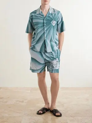 Versace Camp-collar Cotton-poplin Shirt