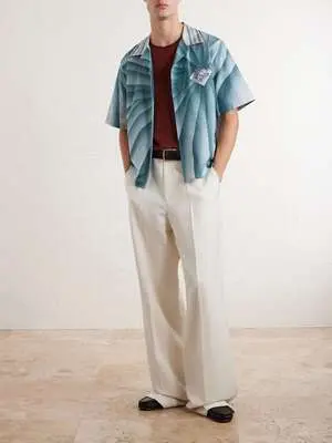 Versace Camp-collar Cotton-poplin Shirt