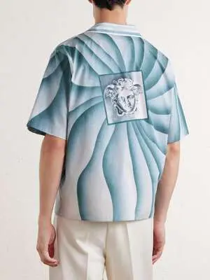 Versace Camp-collar Cotton-poplin Shirt