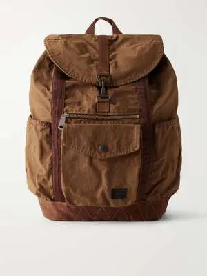 PORTER-YOSHIDA & CO Crag Canvas Backpack - Brown