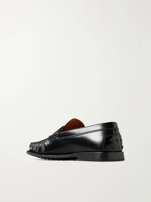 TOD'S Logo-debossed Gathered Leather Loafers