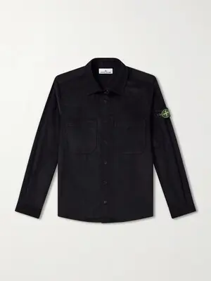 Stone Island Logo-appliquéd Cotton Corduroy Shirt