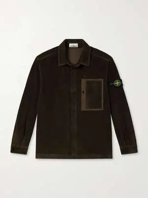 Stone Island Organic-cotton Corduroy Jacket - Brown