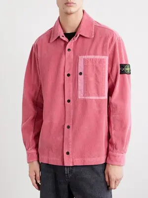 Stone Island Organic Cotton-corduroy 800 Overshirt - Pink