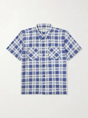 Ralph Lauren Checked Brushed Cotton Shirt - Blue