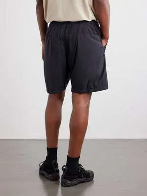 Stone Island Straight-leg Logo-appliquéd Garment-dyed Shell Shorts