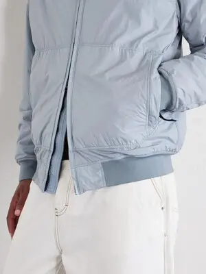Stone Island Logo-appliquéd Garment-dyed Crinkled Shell Hooded Jacket