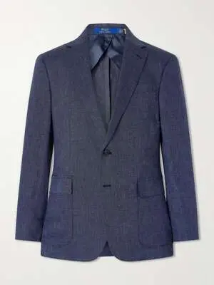Polo Ralph Lauren Linen And Wool-blend Blazer - Navy