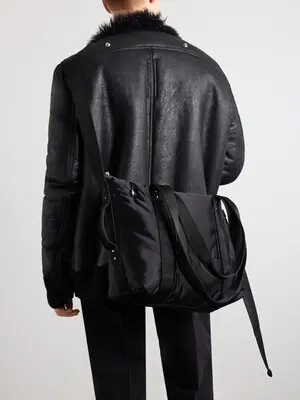 Rick Owens Trolley Canvas-trimmed Shell Tote