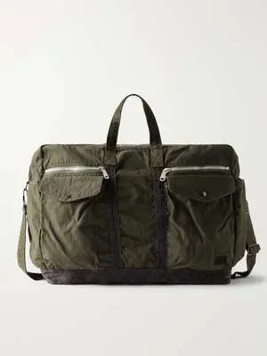 PORTER-YOSHIDA & CO 2way Large Canvas Duffle Bag - Forest Green