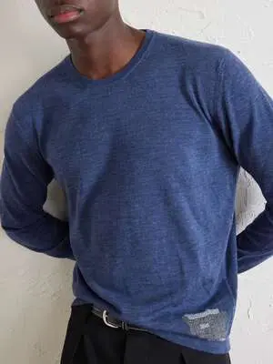 MAISON MARGIELA Wool-blend Mended Sweater