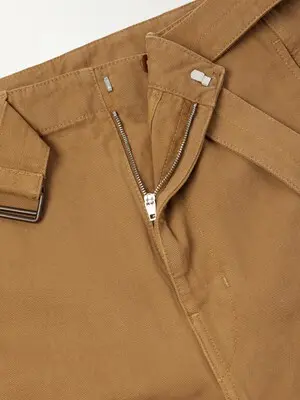 LEMAIRE Straight-leg Belted Cotton-twill Trousers